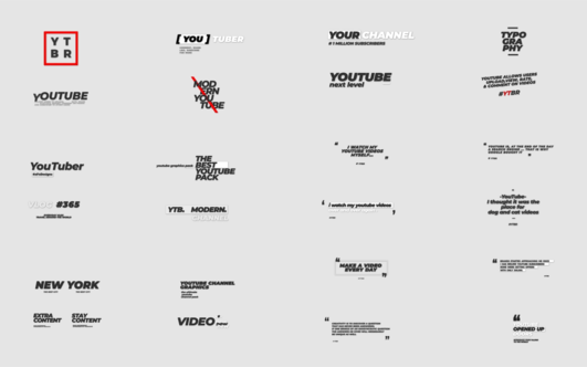 AE模板-25套动态文字标题模板引用文字标题