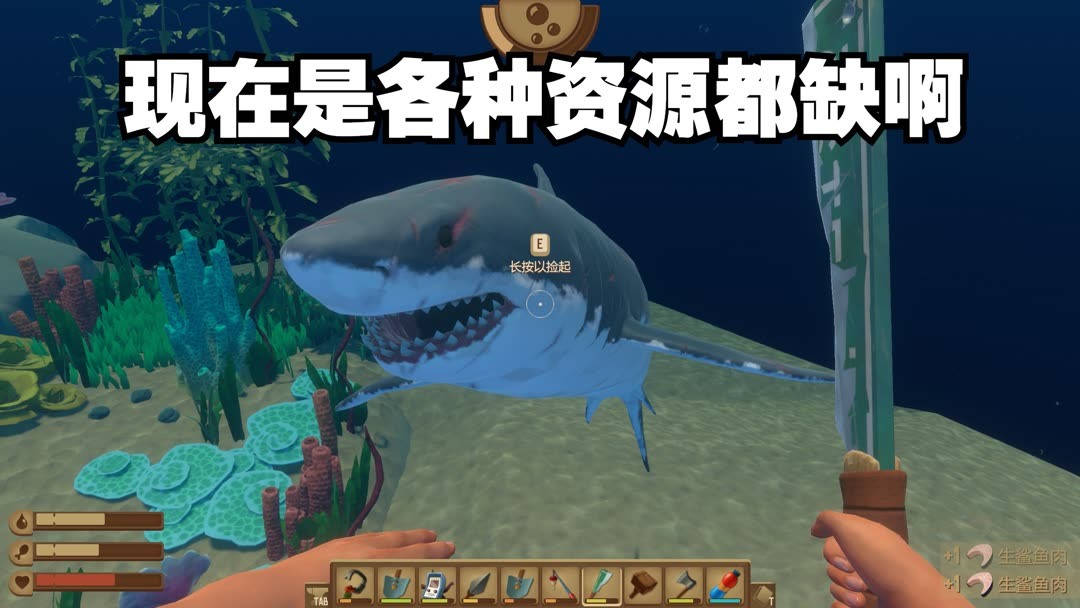 木筏求生:大海生存困难模式第115期现在是各种资源都缺啊
