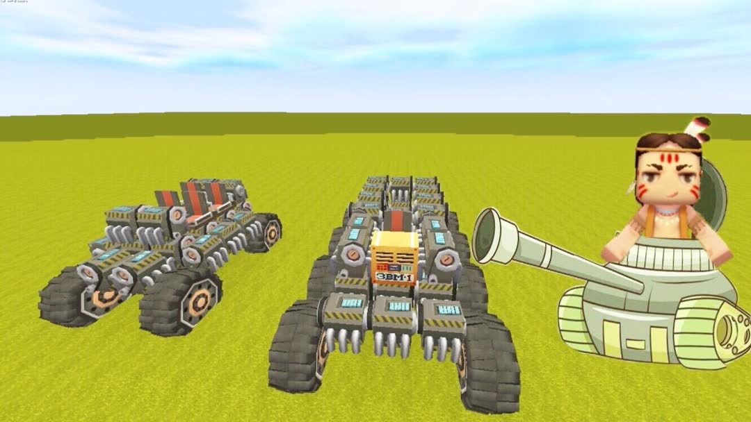 迷你世界:使用“汽车模拟器”,制作一辆顶级越野车和超级坦克!