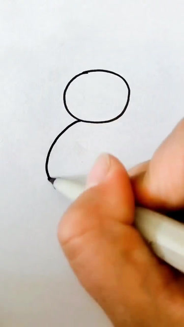 数字画小猫 简笔画