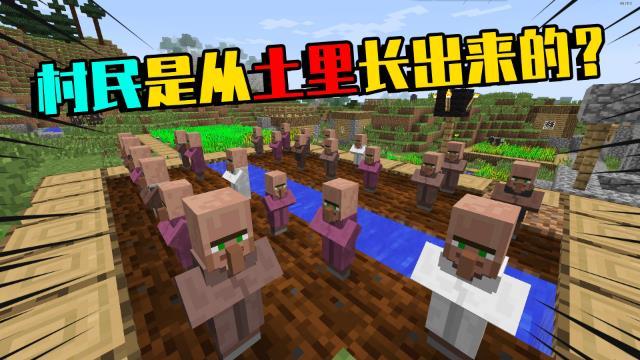 我的世界mod:你们知道吗?MC里的村民是从土里长出来的!