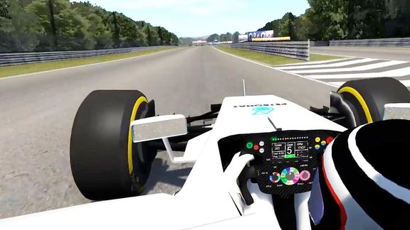 驾驶视角F1方程式赛车事故 碎片横飞 拟真车祸模拟