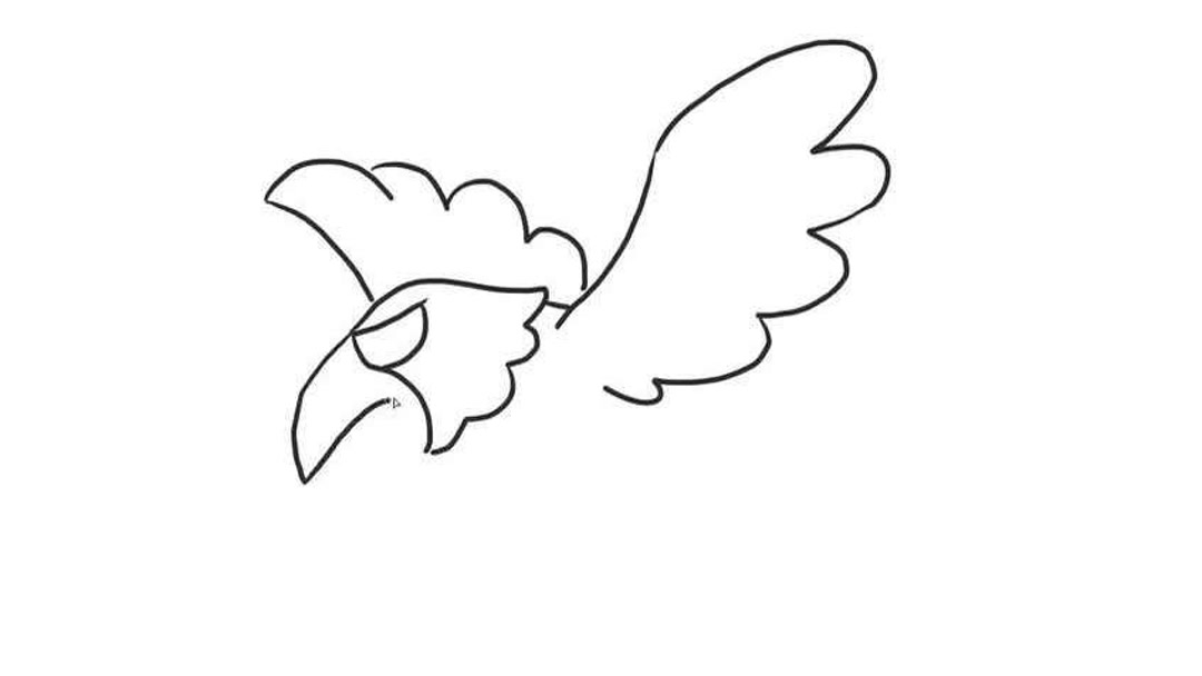 飞翔的老鹰幼儿亲子简笔画宝宝轻松学画画