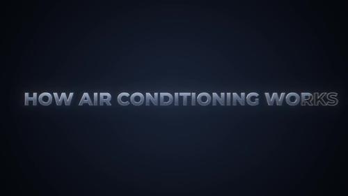 一个 3D 动画,显示中央空调在分离系统设置中的工作方式