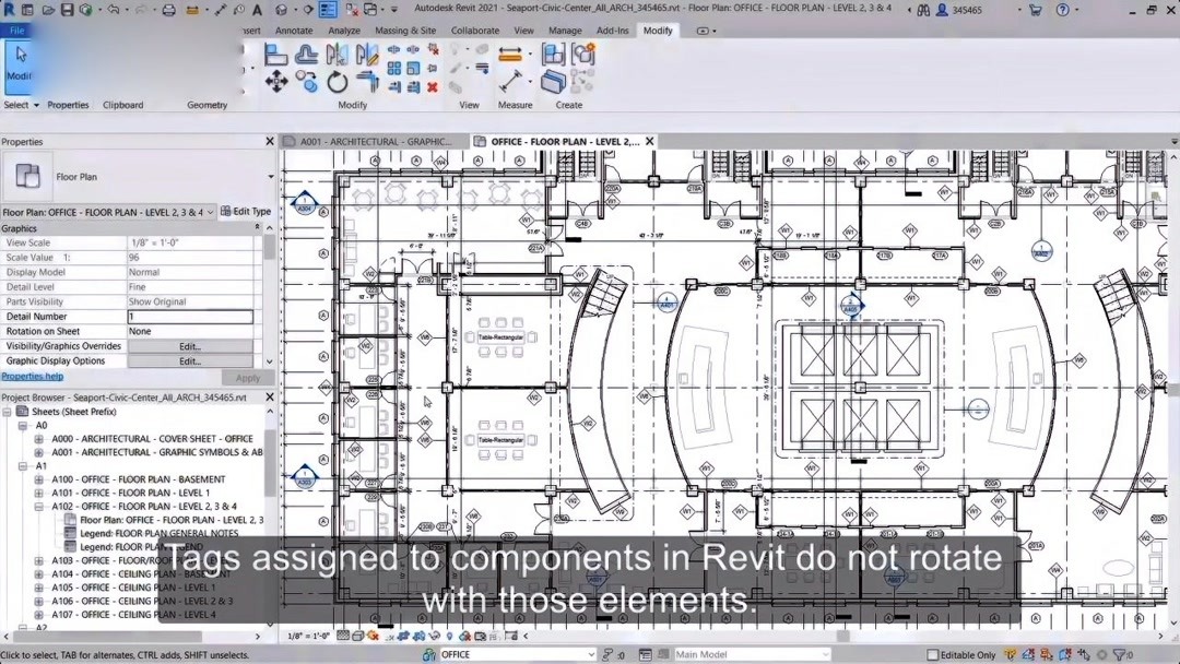 Revit 2021新功能:使用组件改进旋转标记