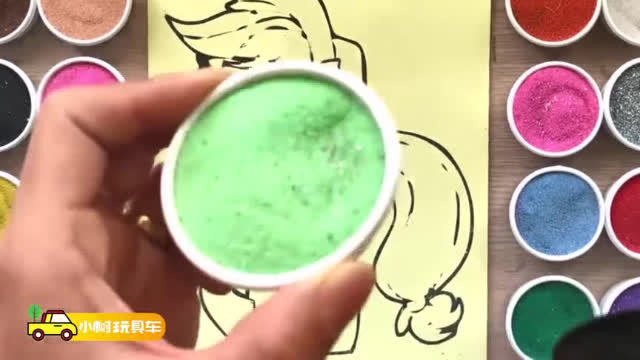 小马宝莉儿童亲子画画猜猜乐:有着苹果标志的小马是谁呢?