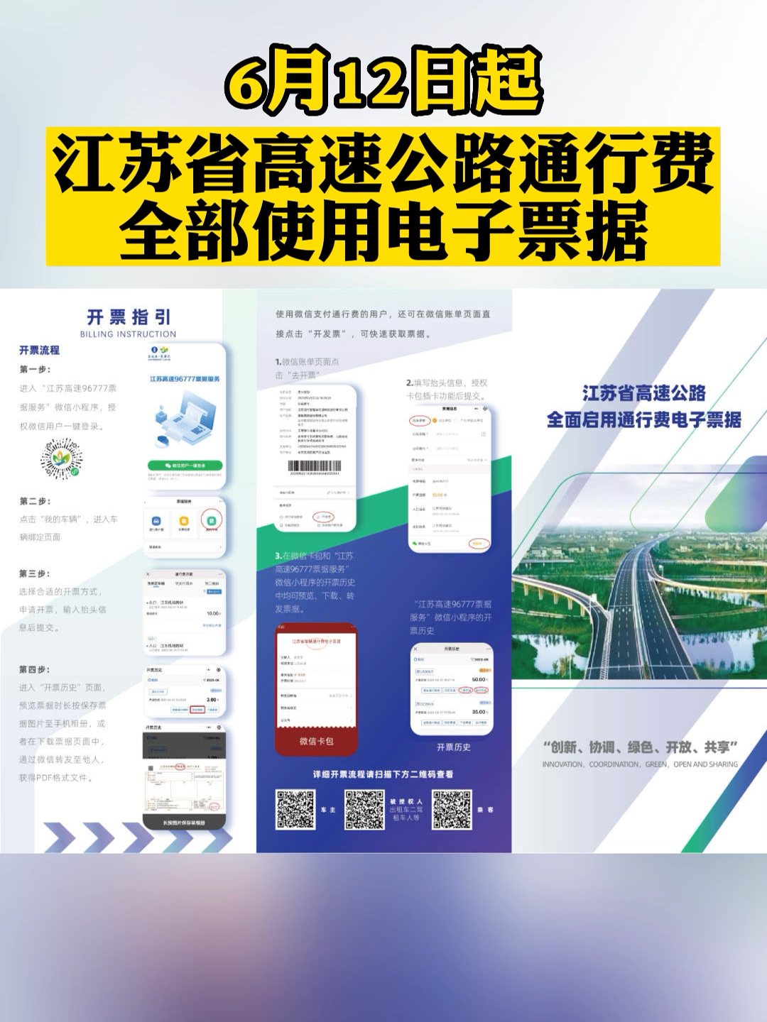 江苏省高速公路通行费会用电子票据!