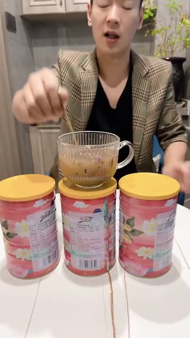 晚上再也不能不吃饭了.来一碗坚果藕粉羹吧饱腹代餐代餐藕粉