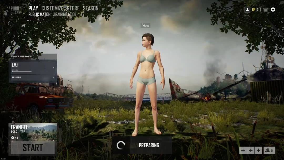 低配版绝地求生初体验,果然是免费游戏,调最低画质简直要看瞎眼