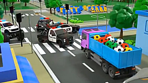 玩具总动员:小汽车、火车和彩色冰淇淋动画视频