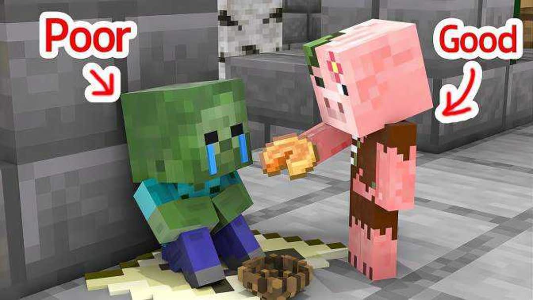 《我的世界怪物学院》搞笑动画:小绿收留了两个可怜的小伙伴