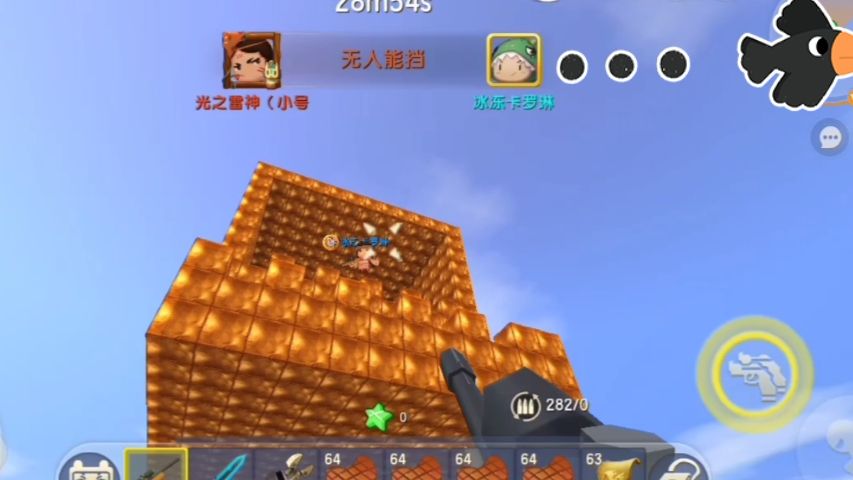 迷你世界:雷神第一次玩重力狙击,这重力…练盲狙