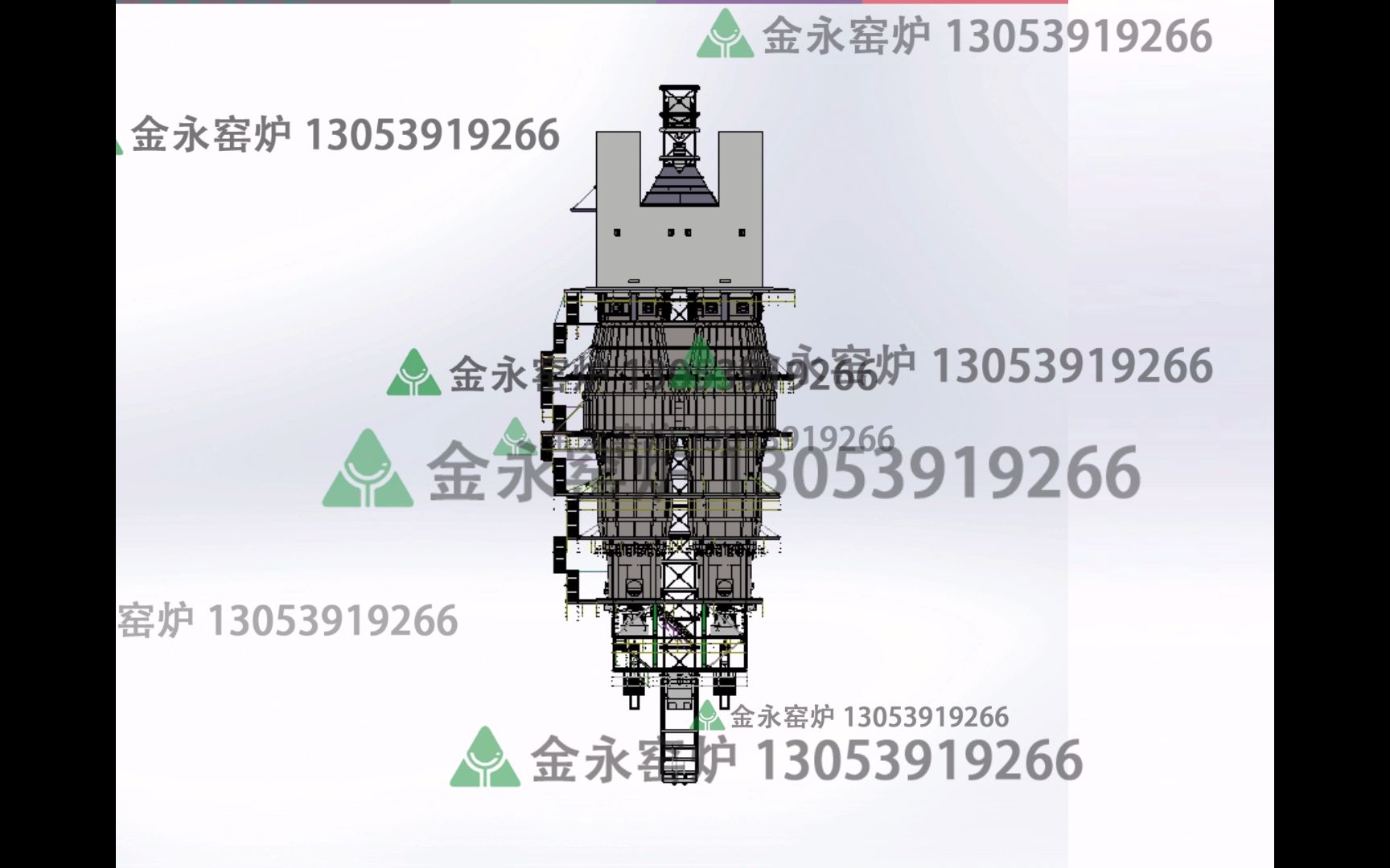 双膛立窑三维建模效果