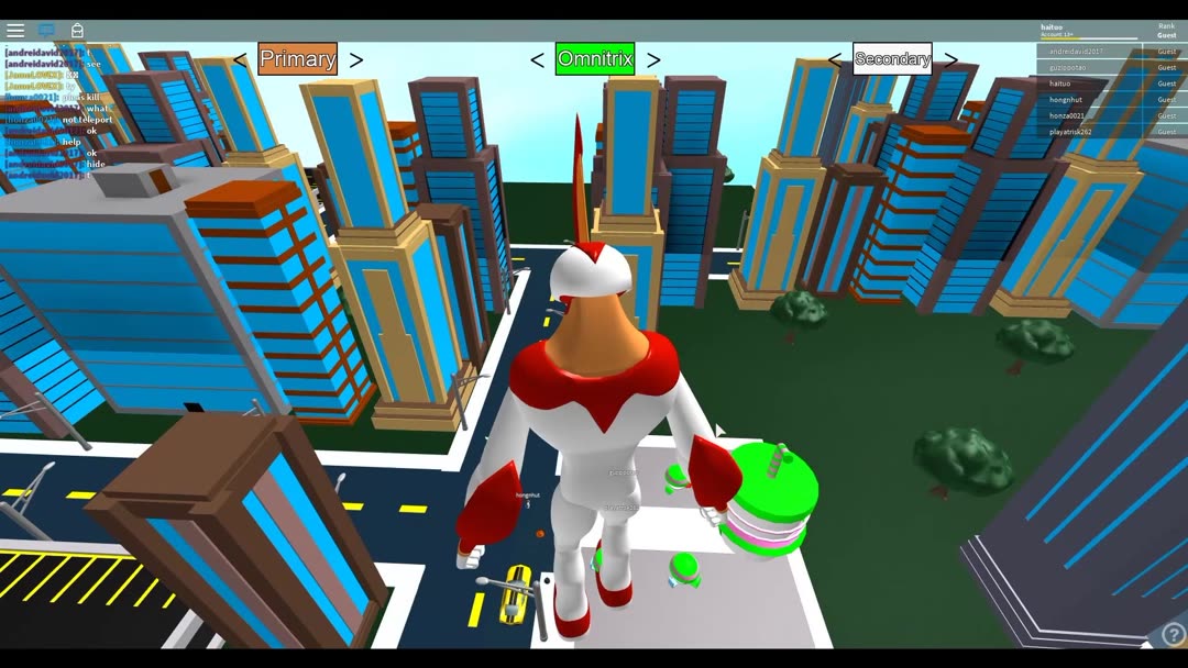 [Roblox外星英雄模拟器]外星人大战!少年骇客乐高超酷炫变身!