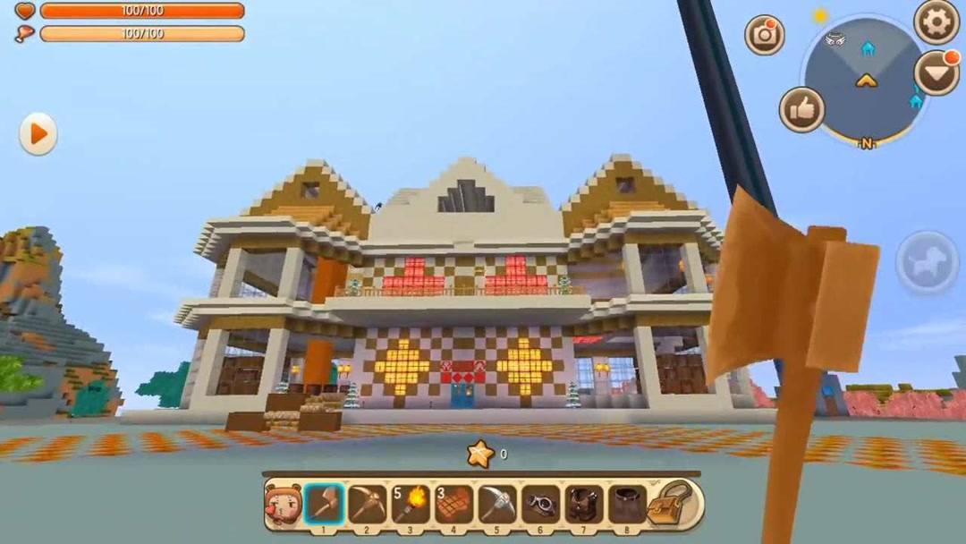 迷你世界:3层大别墅,超出风逍遥的想象,生存到极致就像开挂