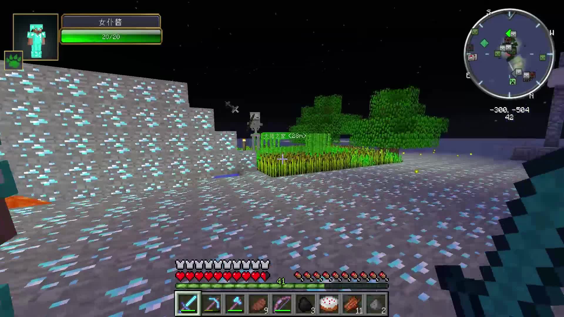 大海解说 我的世界钻石大陆65集 史蒂夫钻石7兄弟