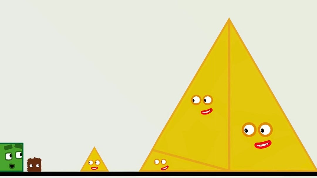 数字积木 早教动画:小4带着宠物 到了多边形世界 遇见三角形