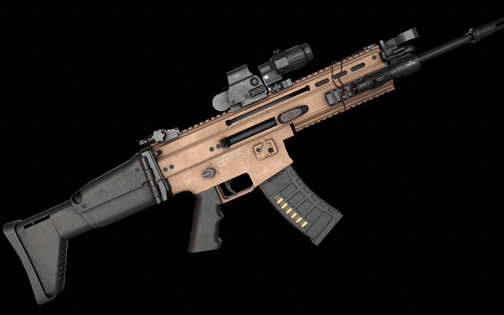 【3Dmax武器建模】从0开始教你制作一把AK模型,次时代全流程讲解