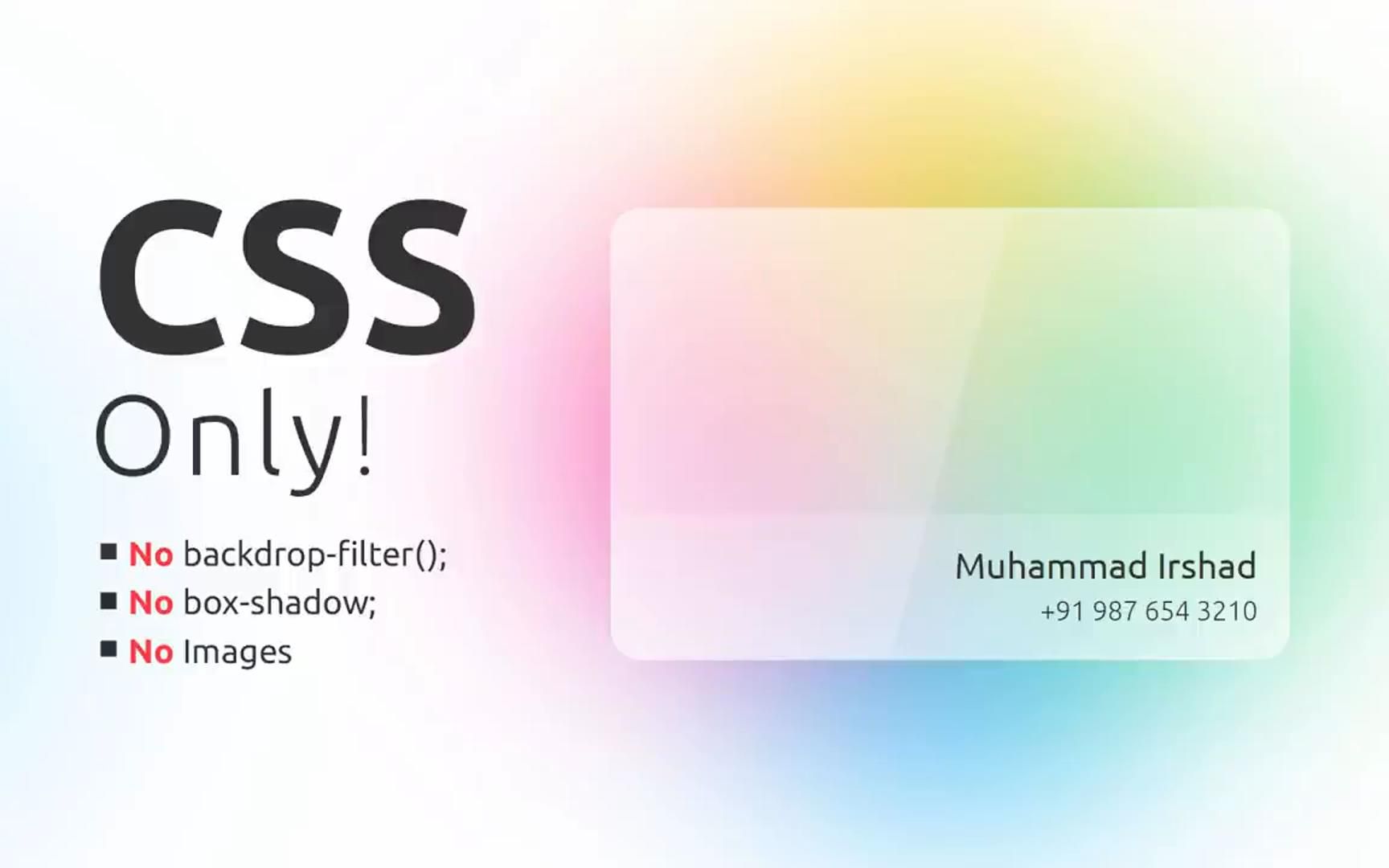 使用CSS制作的玻璃状卡片 | 前端实用小练习