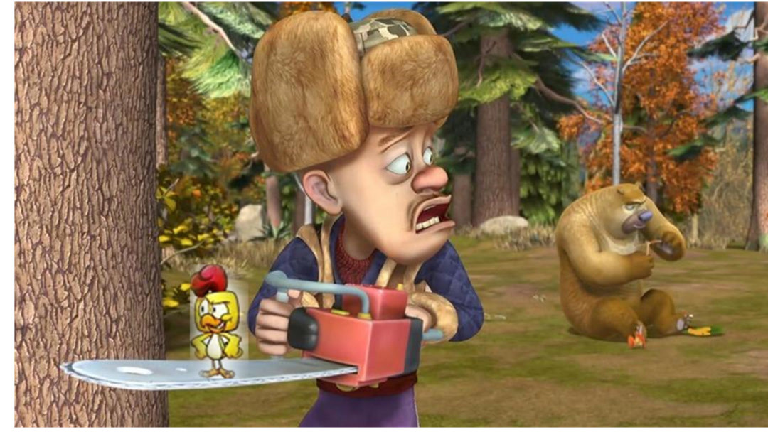 熊出没之探险日记 小鸟阻止了光头强砍树 游戏