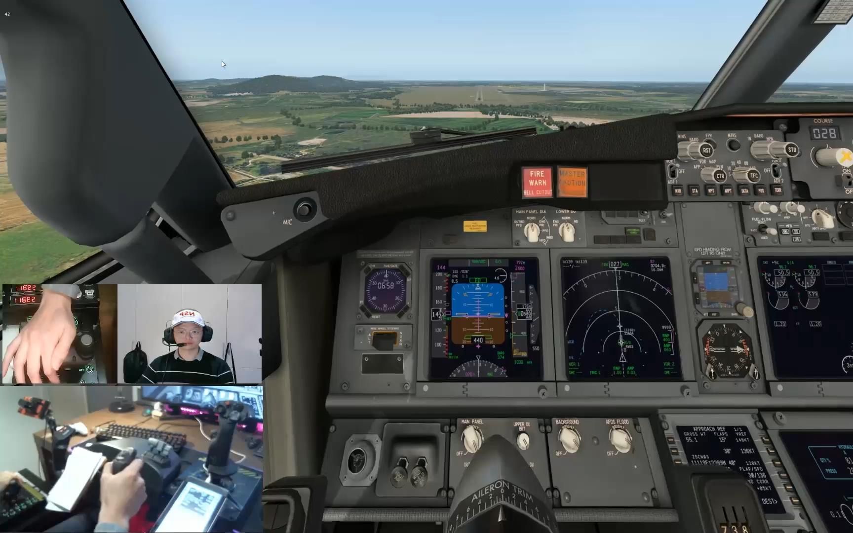 XPLANE11:准备降落时,前机速度太慢,空管要求机长空中紧急制动