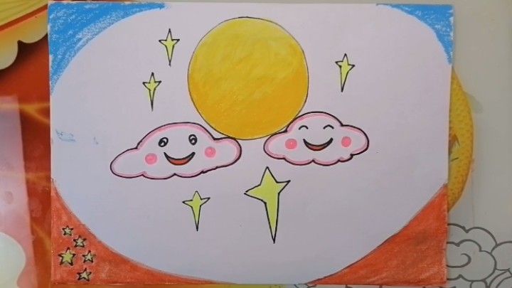 欢乐中秋国庆儿童画