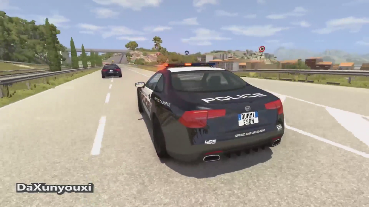 车祸模拟器:有警察在还敢造次,果然家里有矿不怕事!