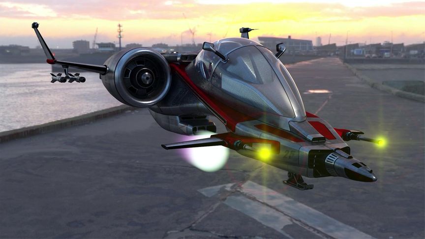 未来我单兵驾驶飞行器!装配大推力引擎,激光炮,精确制导导弹!