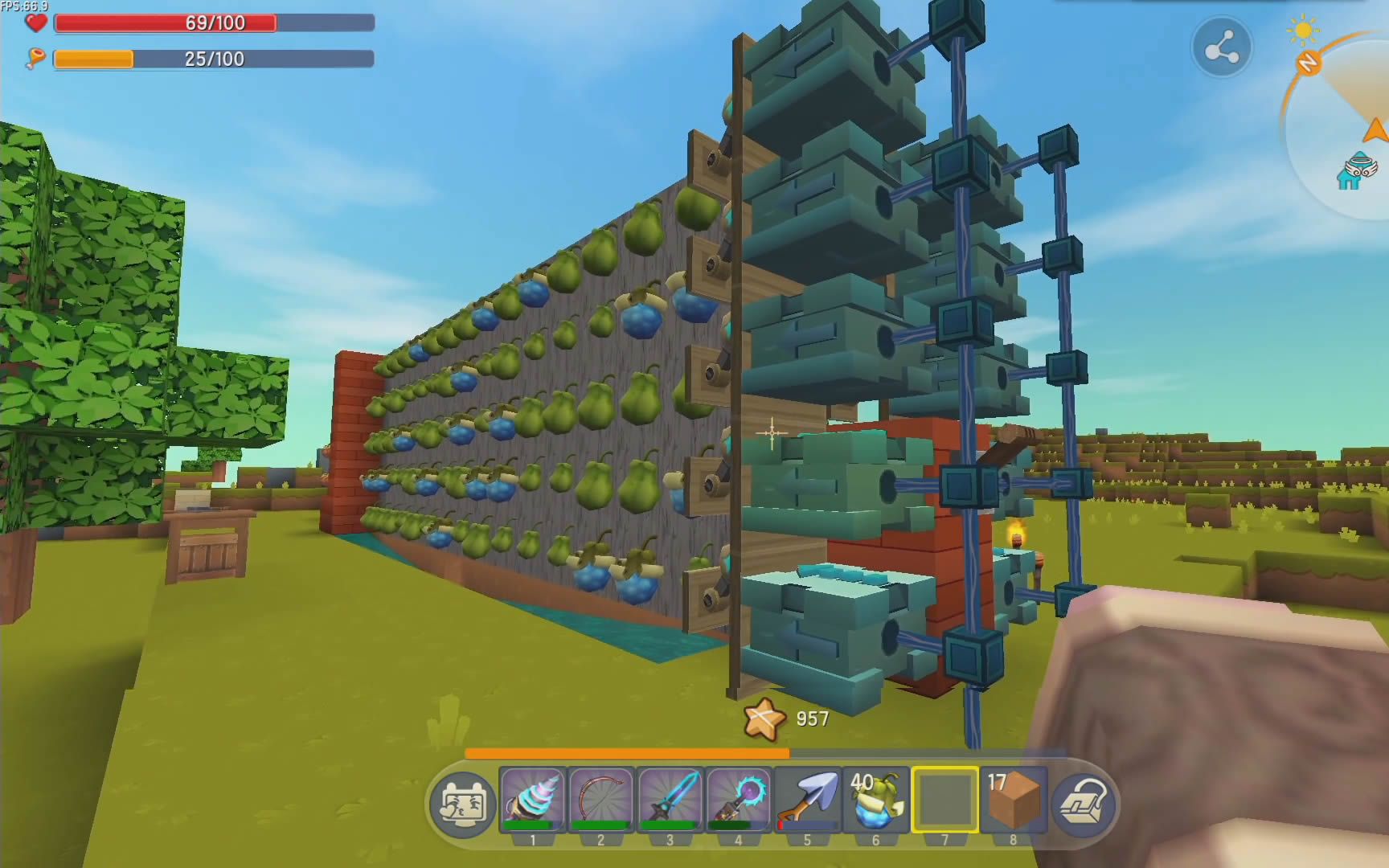 迷你世界亮哥单人生存53:打算驯服萌眼当当咚咚叮叮,先准备好食物材料