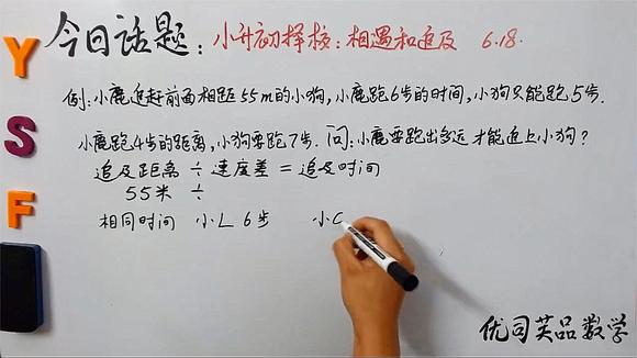 2020小升初择校题型:相遇和追及问题精讲,优司芙品数学