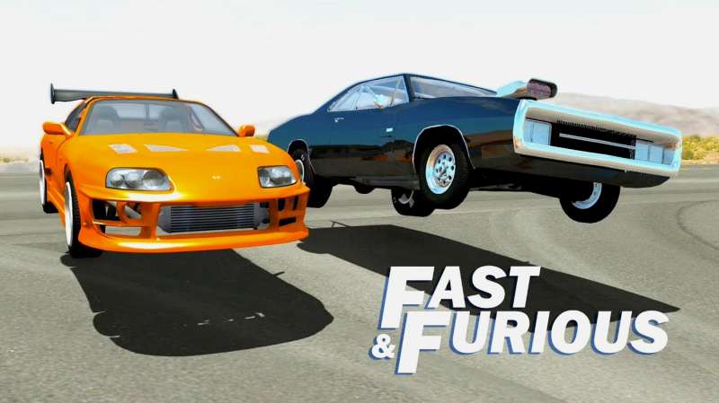 BeamNG:速度与激情,小跑车开足马力竞速比赛,模拟真实车祸游戏