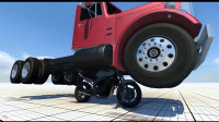 【BeamNG模拟汽车】碰撞模拟 摩托车和汽车!