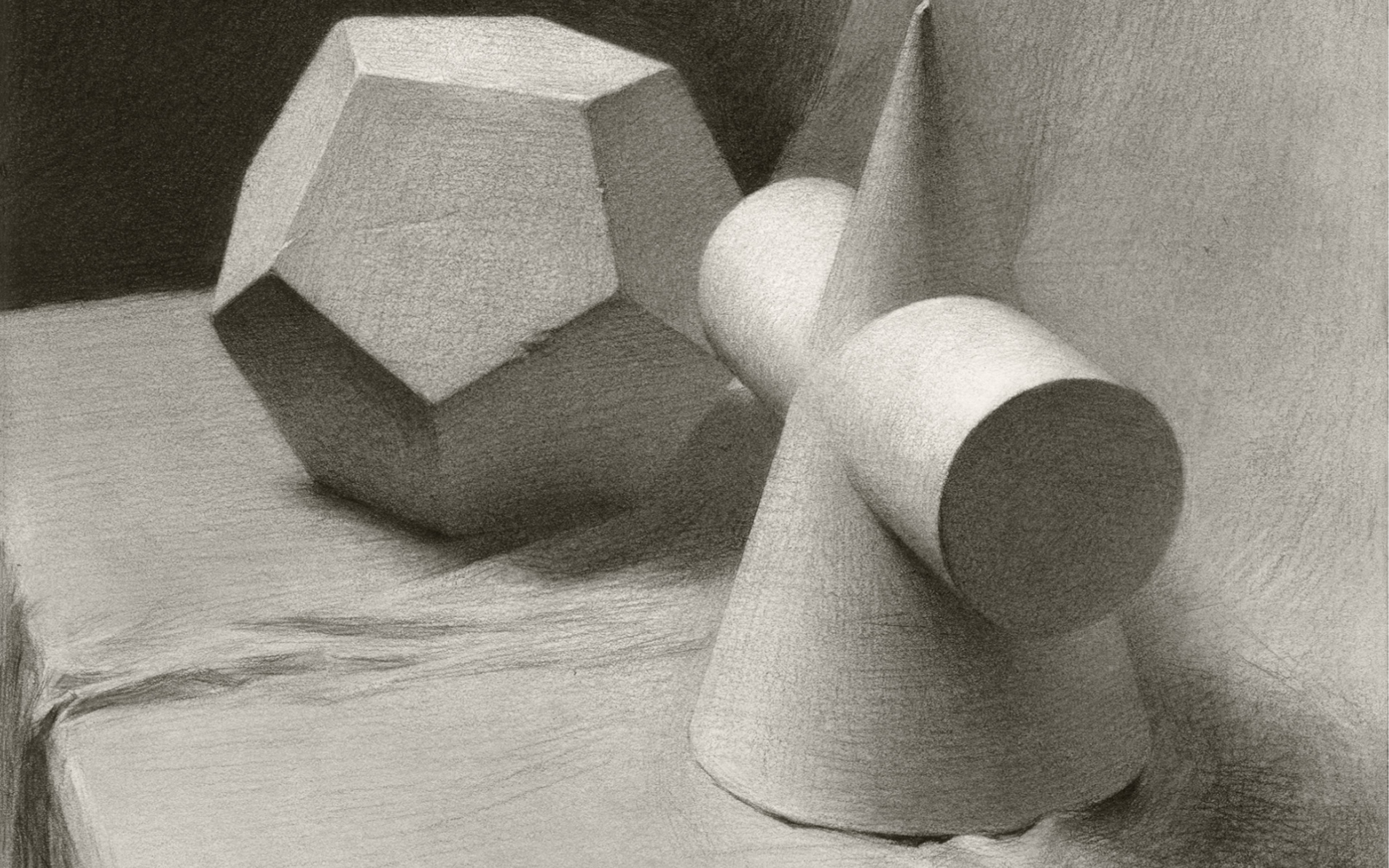 全程录制了一张几何形体的视频课程,其中对整体的意识以及绘画底层...