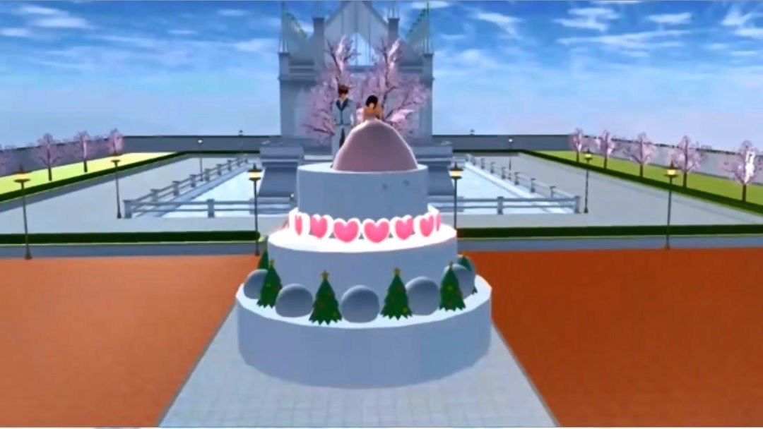 樱花校园模拟器:教你制作超大的婚礼派对蛋糕~