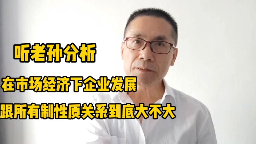 在市场经济下企业发展跟所有制性质的关系到底大不大?听老孙分析
