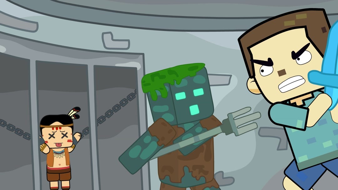 我的迷你世界伙伴 第6集 营救被关在监狱的小块