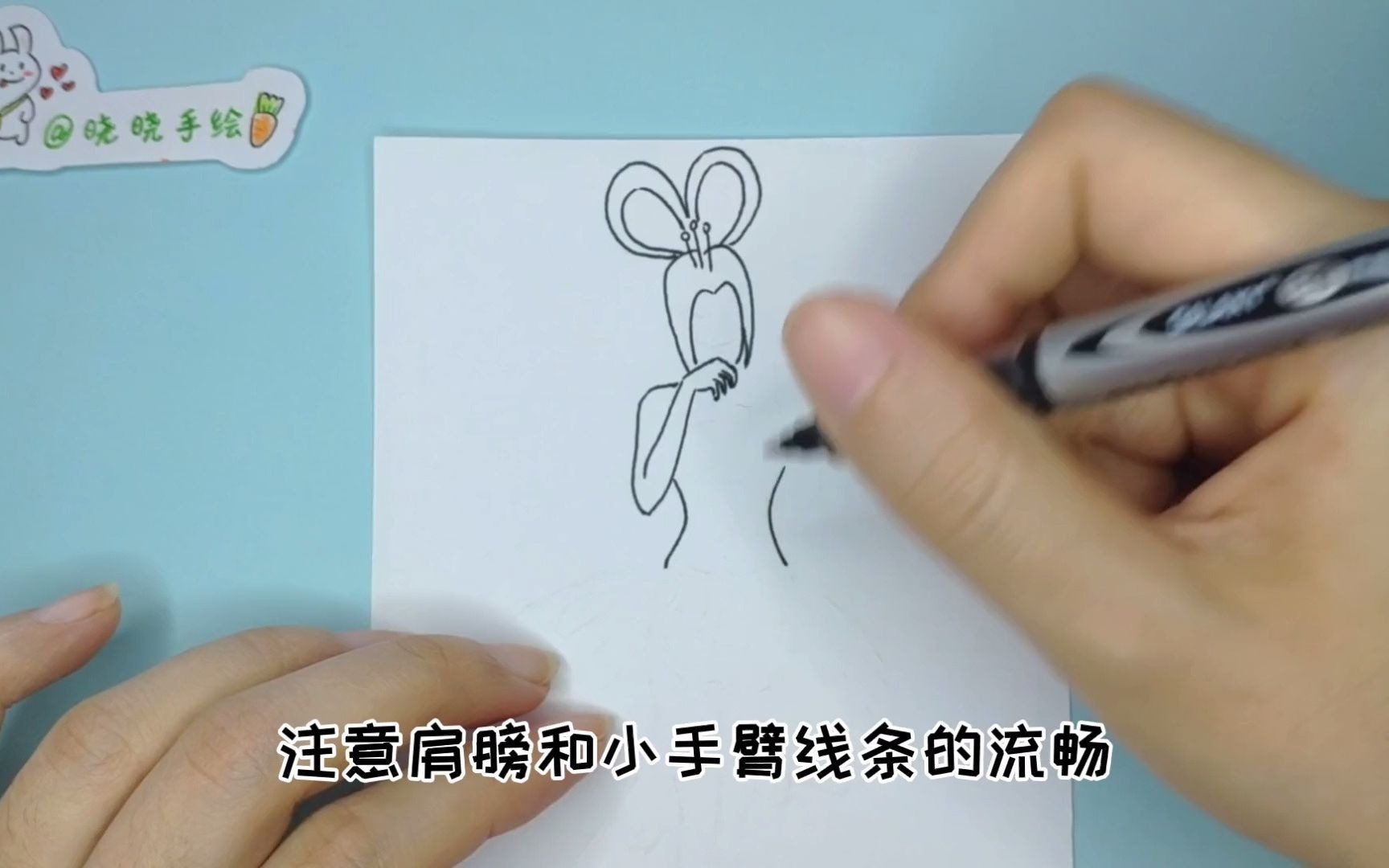 手绘精灵梦叶罗丽战士蓝孔雀美丽少女画法简单女孩子的最爱