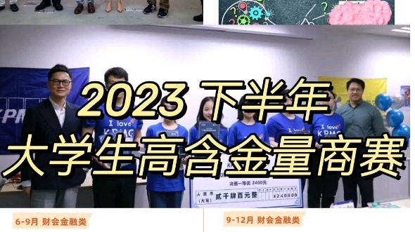 2023下半年 大学生高含金量商赛盘点!#ACCA# #acca# #商赛# #大学...