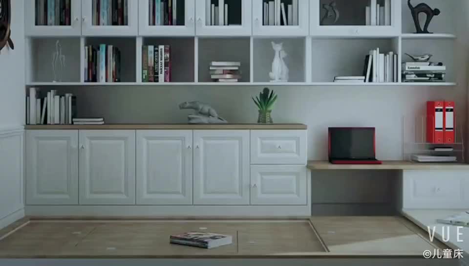 多功能榻榻米整体卧室衣柜书柜书桌电脑桌一体组合定制