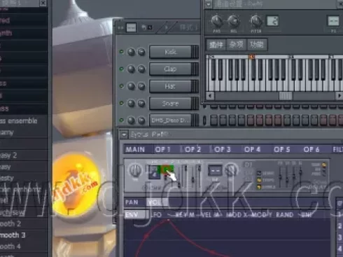 FL Studio 9 基础视频教程之:015,音色通道编组
