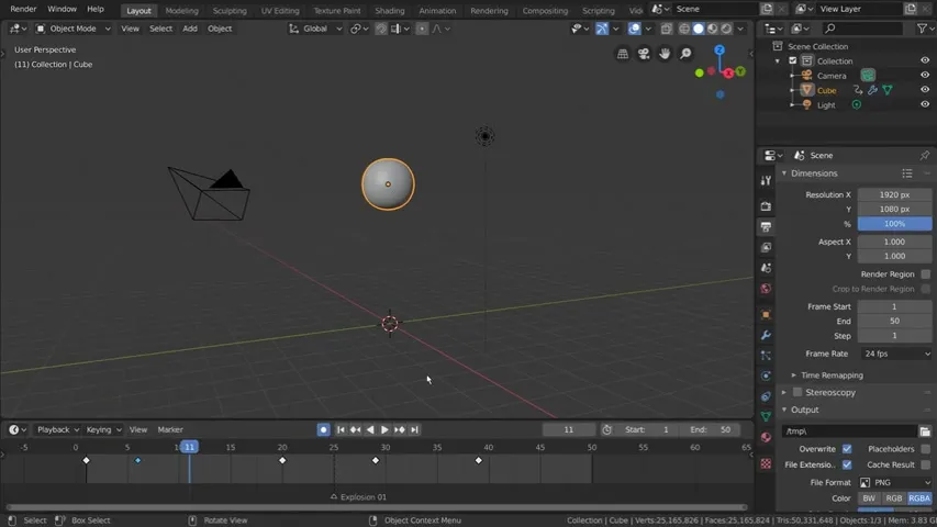 39.Blender 2.80 基础教程:Timeline