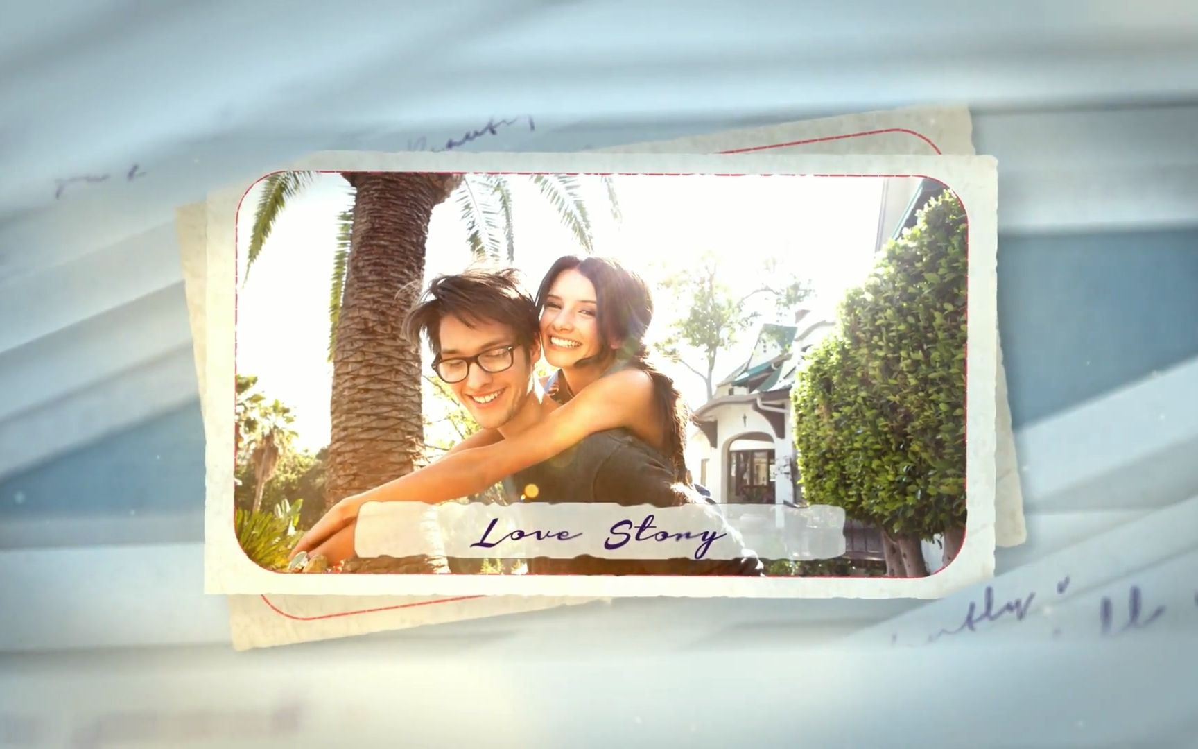 AE模板-相片翻页特效的幻灯片视频婚礼相册视频同学聚会视频家庭...