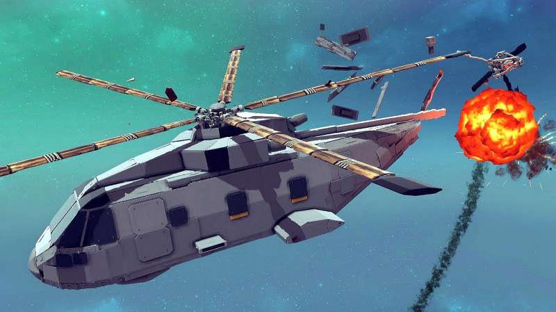 全面战争模拟器:模拟各种直升机被击落画面
