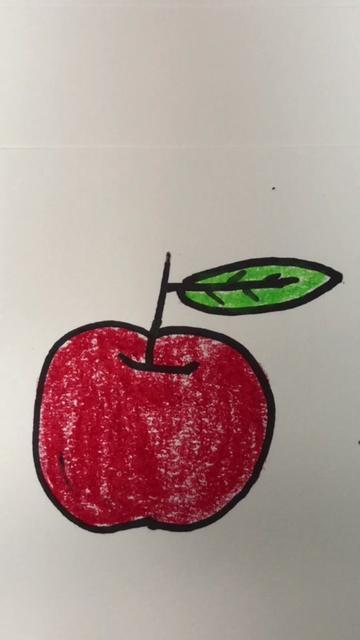 快来一起组队画红苹果吧一学就会的简笔画一起学画画亲子简笔画跟着...