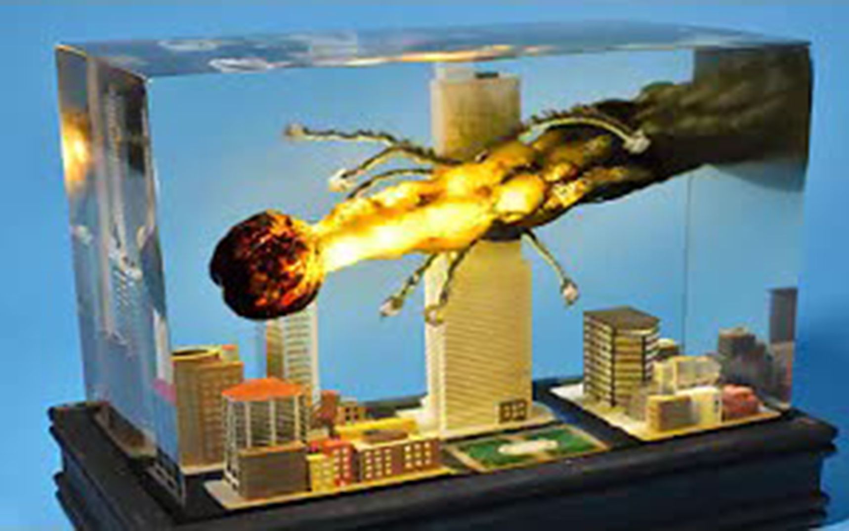 【手工】油管手工 创意场景 如何制作一个流星撞击城市的场景模型