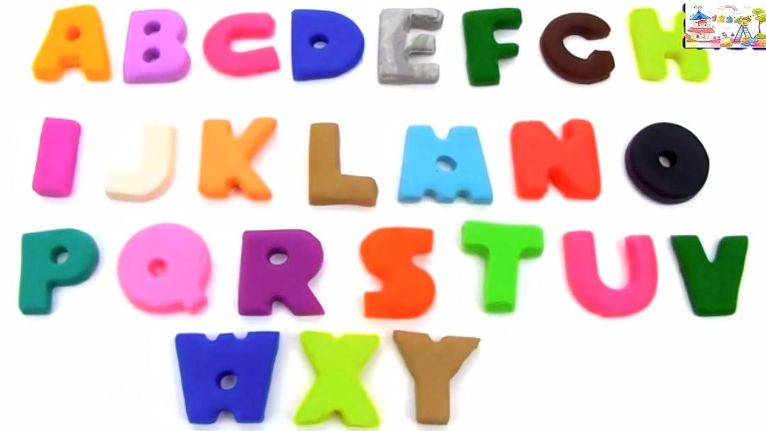橡皮泥和字母模型制作ABCD字母阅读儿童玩具
