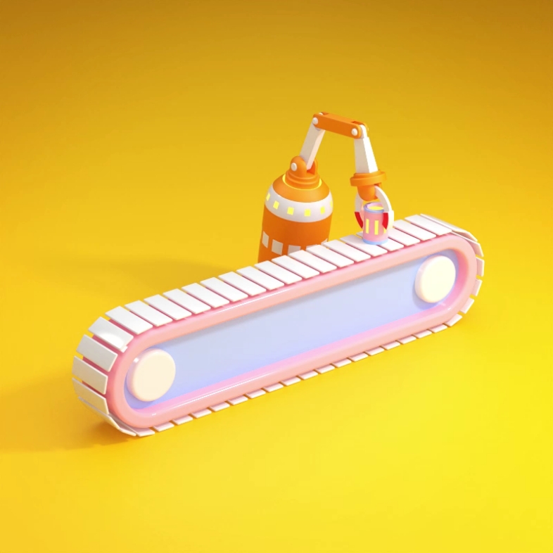 跟着李翔老师学C4D:机械手臂,redshift渲染