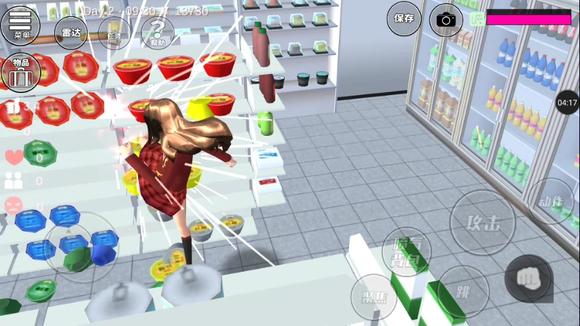 樱花校园模拟器21:这便利店的东西让我拉肚子,看我不砸了它!