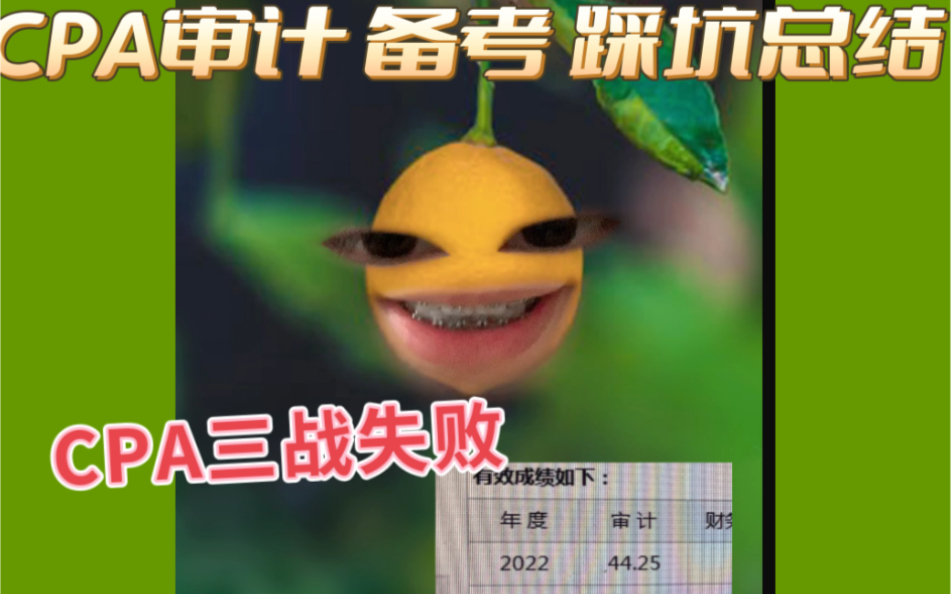 三战CPA审计失败 备考失败经验分享