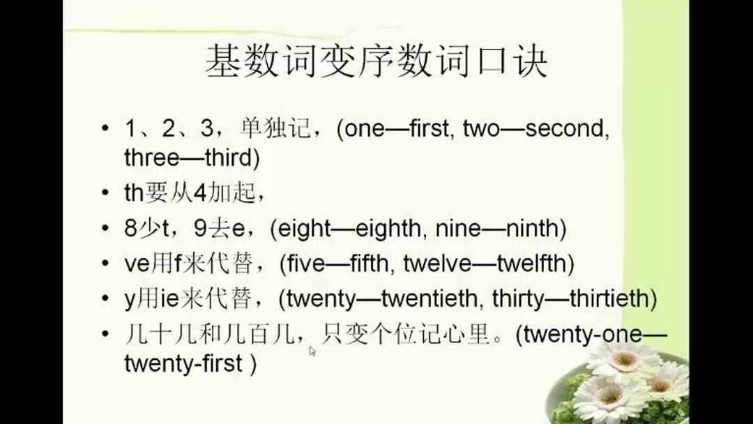 和Melody学英语 词性篇之数词(基数词及序数词) Melody